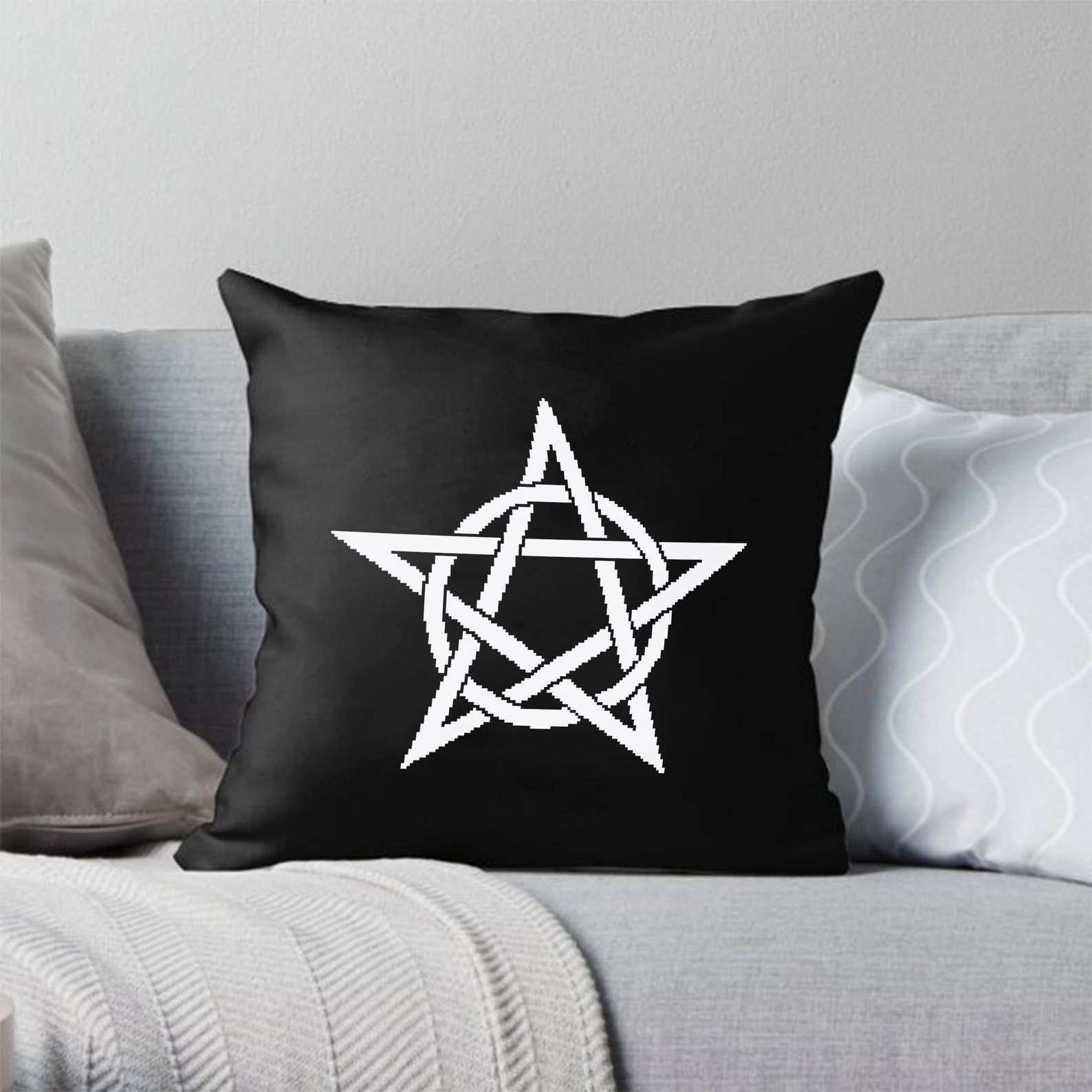 Gothic Cross Stitch Pattern Download PDF Pentagram Cross Stitch Chart ...