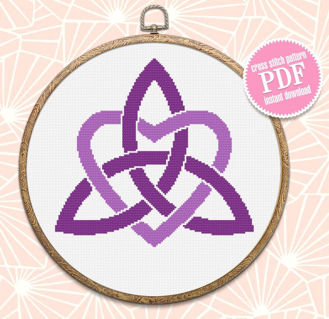 Celtic Love Knot Cross Stitch Pattern Download PDF Celtic Heart Cross ...