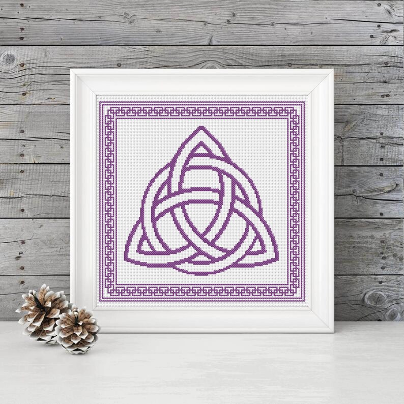 Celtic Trinity Knot Cross Stitch Pattern Download PDF Mandala - Etsy