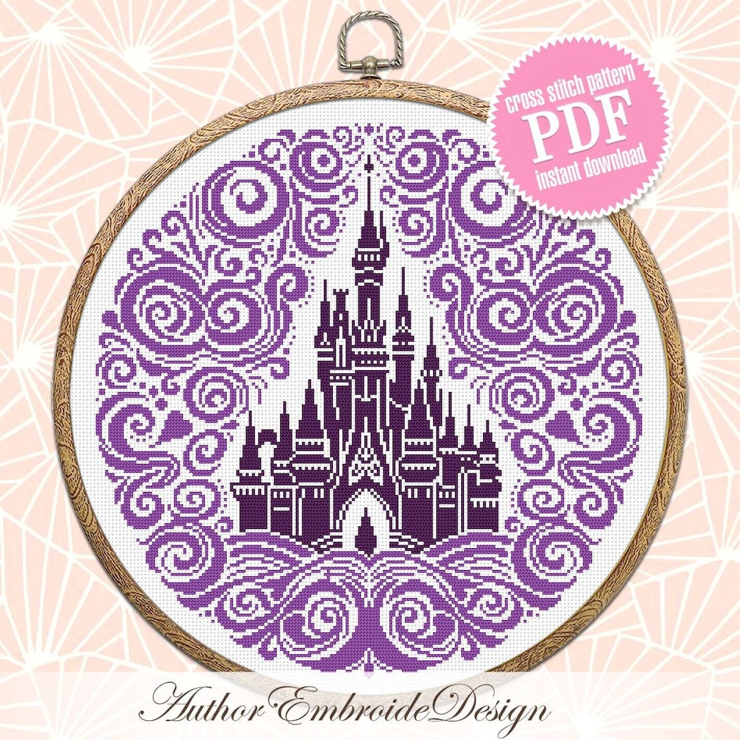 Cinderella Castle Mandala Cross Stitch Pattern PDF Download Magic ...
