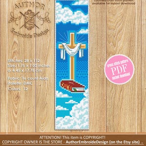 Set of Christian Bookmarks Cross Stitch Pattern PDF Download Holy Cross ...