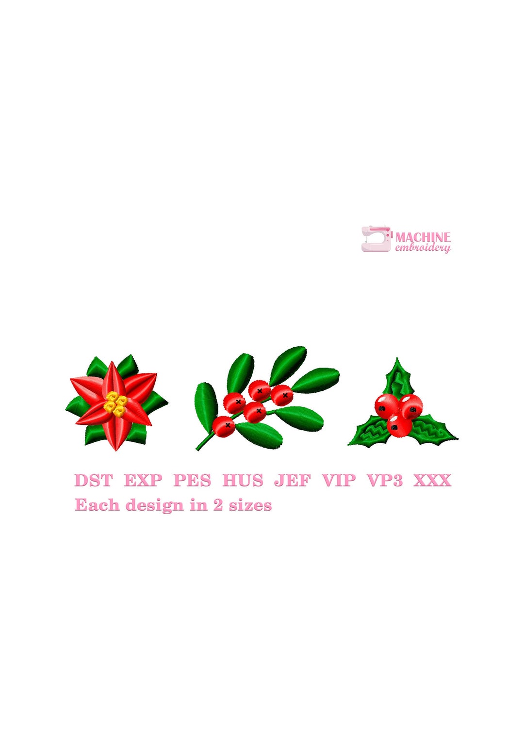 Mini Christmas Embroidery Designs Machine Embroidery Pattern 2 - Etsy