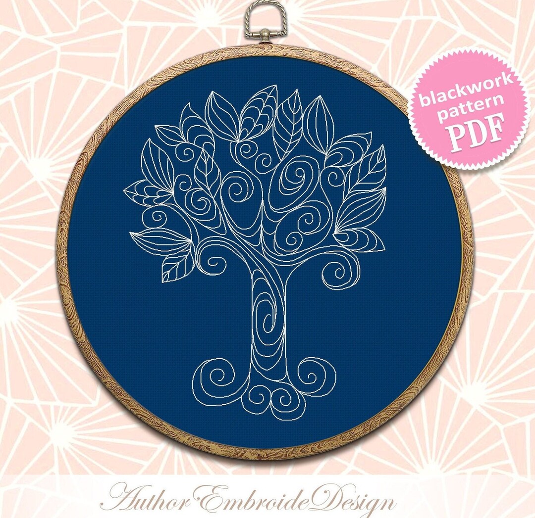 Tree of Life Mandala Pattern Digital for Hand Embroidery PDF Instant ...