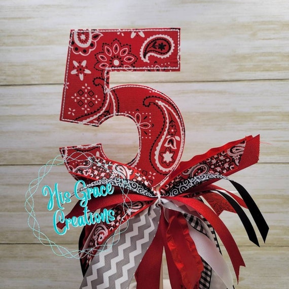 Birthday Cake Topper Number Five 5th Birthday in the Hoop - Etsy