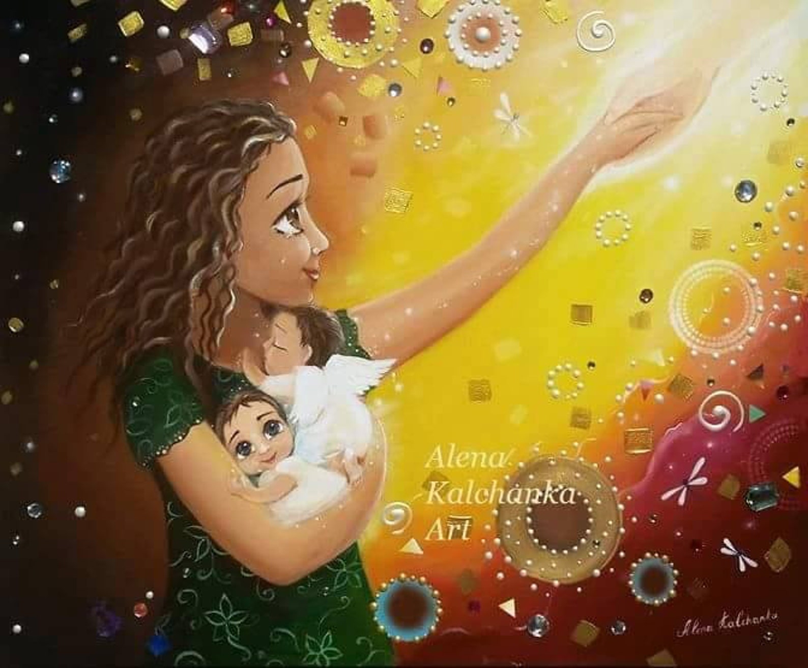 Two Little Angels Art Baby Angel Loss of Child Two Angels - Etsy