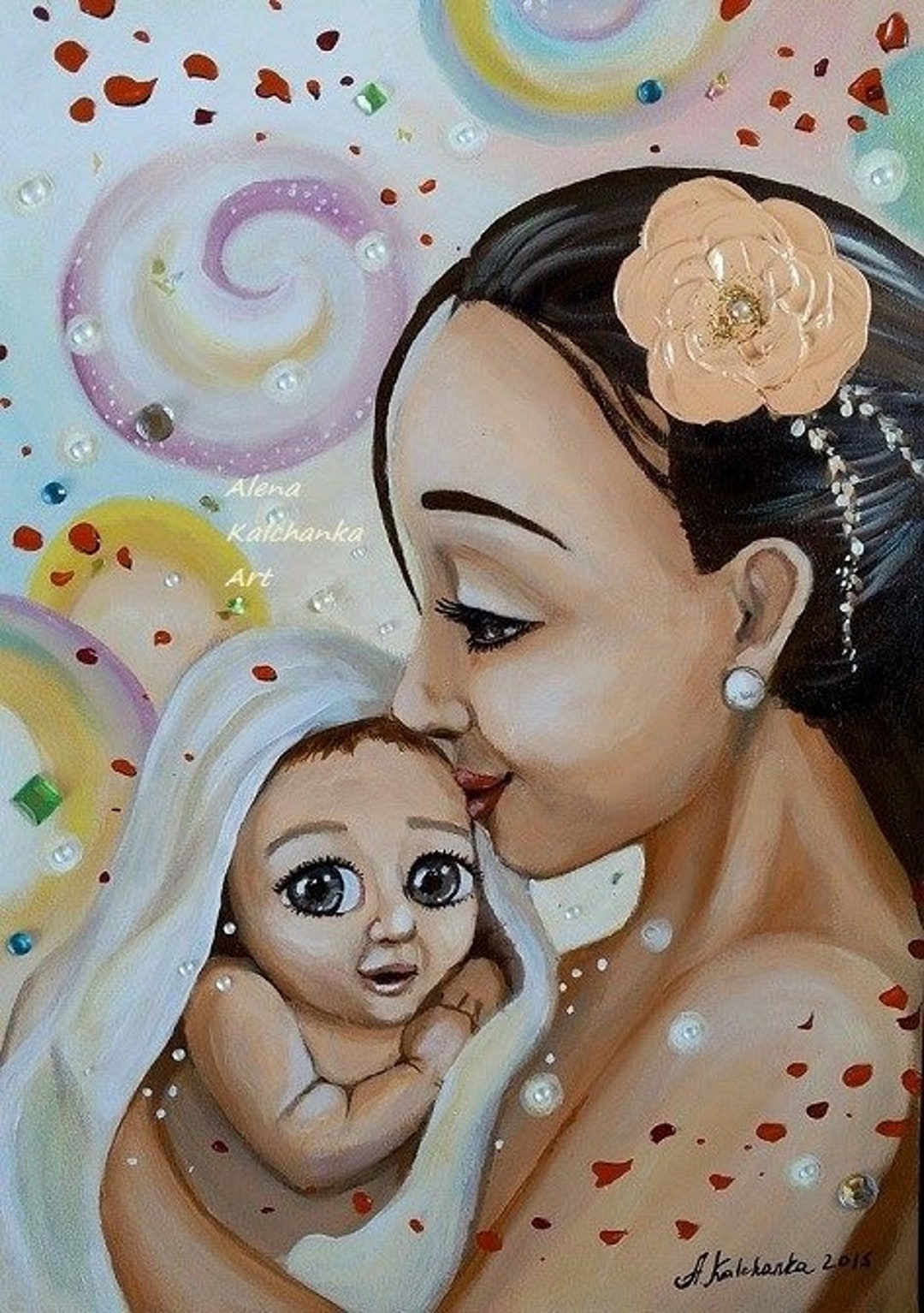 Mother and Child Print Maternity Poster Gift for Mothers Art for Mom ...