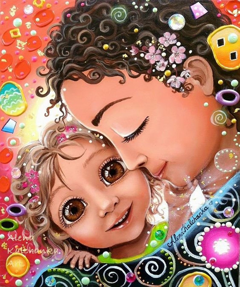 Mother and Child. Maternity Poster. Gift for Mothers. Beautiful Little ...