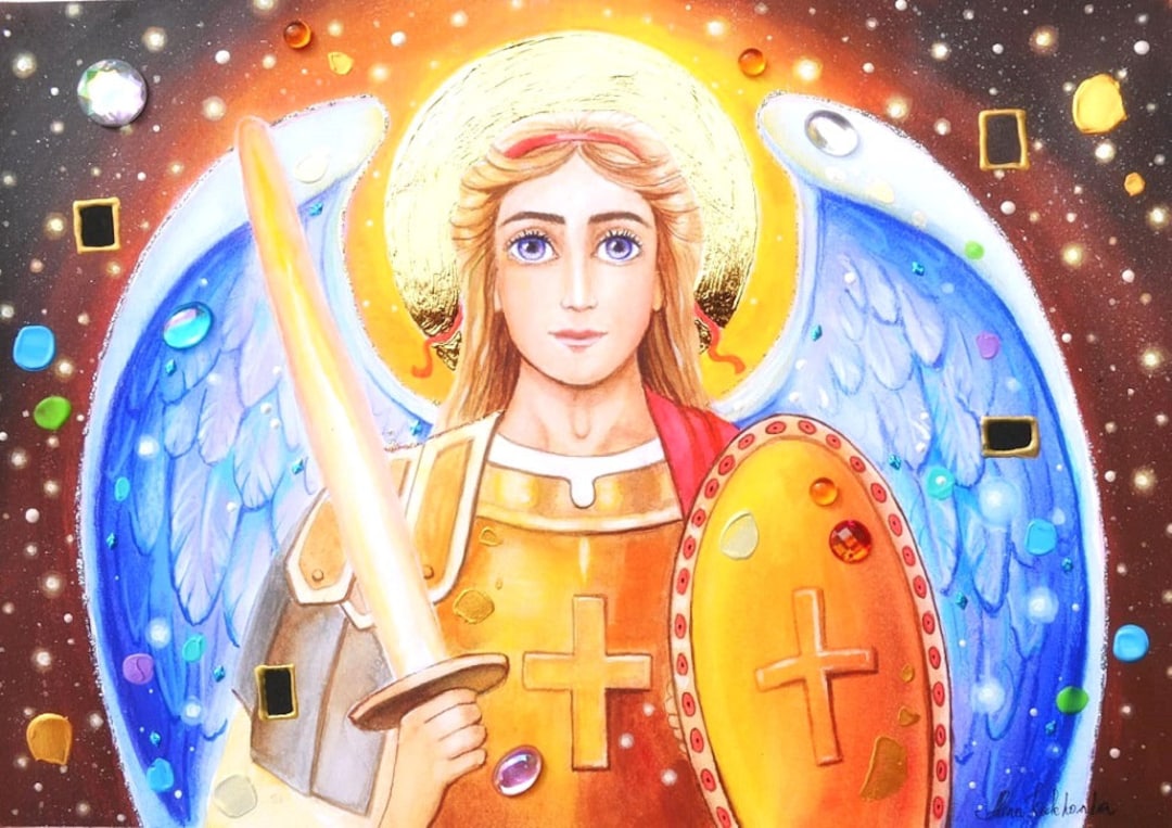Archangel Michael, Guardian Angel, Angel Print, Angel Decor, Christian ...