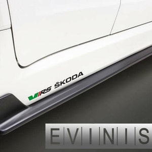 Skoda VRS 2x Side Skirt Stickers Car Decals Graphics Black/green/red - Etsy
