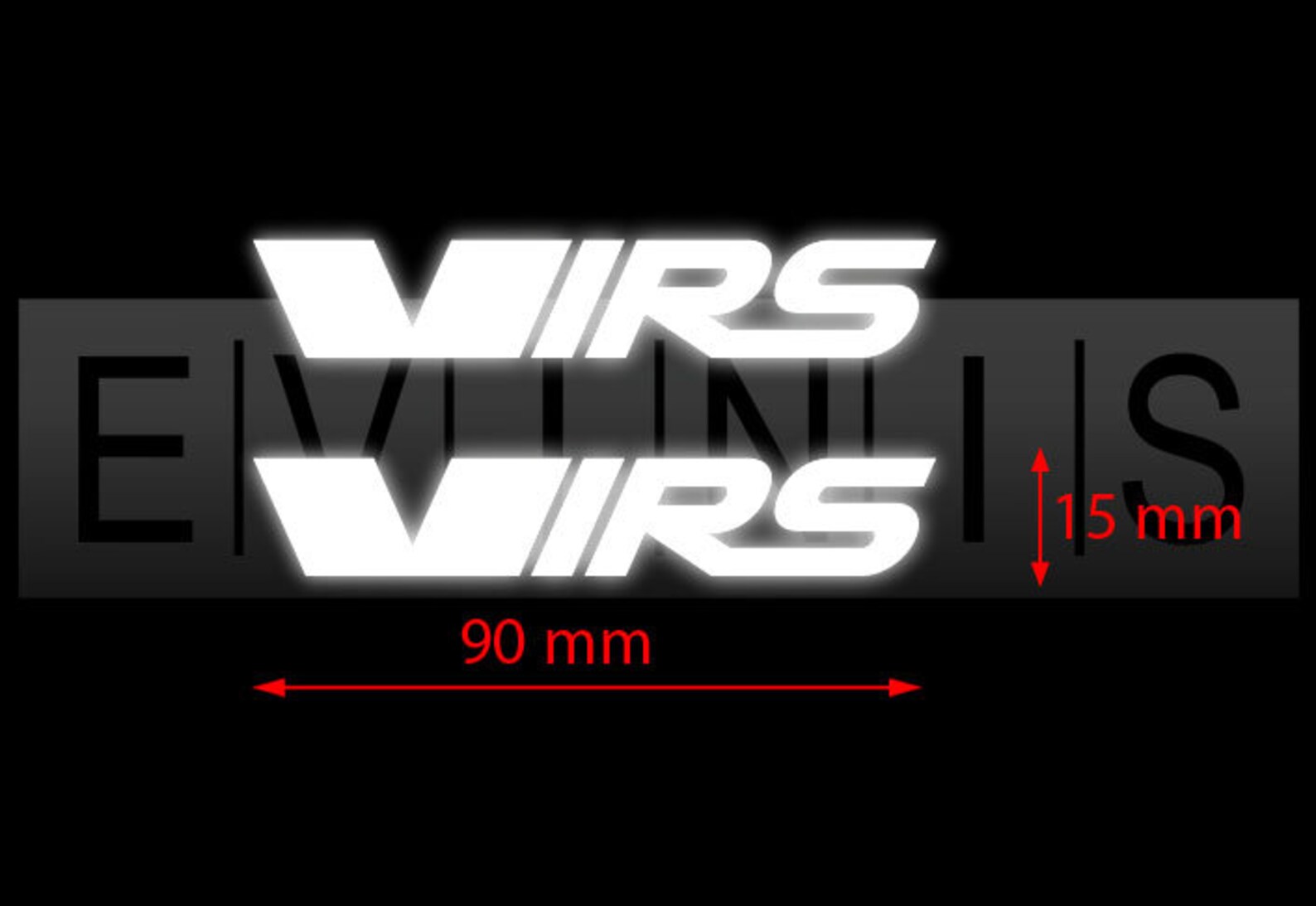 SKODA VRS REFLECTIVE Vinyl Symbol Decals Stickers X2 - Etsy