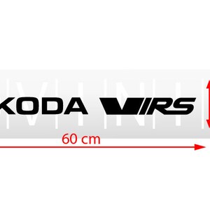 SKODA VRS WINDOW Vinyl Sticker Car Decal 60cm X1 - Etsy