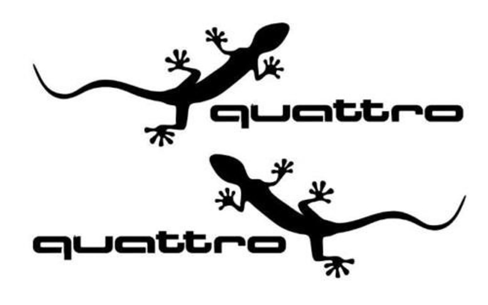 AUDI QUATTRO GECKO pair vinyl symbol mirror decals stickers | Etsy