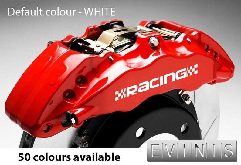 RACING Car Brake Caliper Vinyl Stickers Decals Graphics Set - Etsy