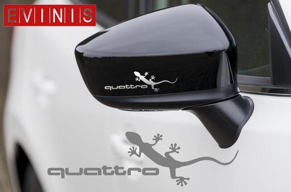 AUDI QUATTRO GECKO paar vinyl symbool spiegel stickers - Etsy Nederland