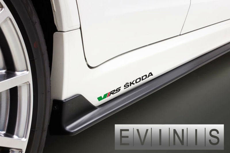 Skoda VRS 2x Side Skirt Stickers Car Decals Graphics | Etsy