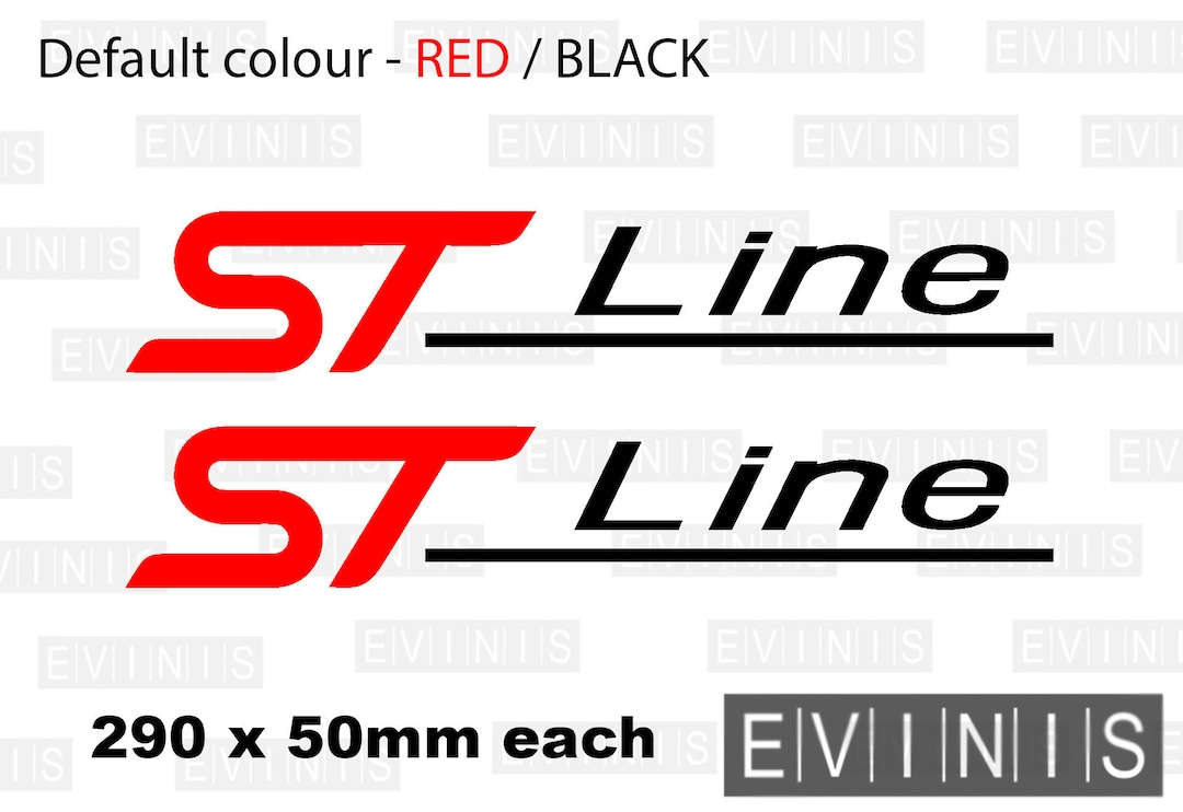 FORD ST Line Vinyl Logo Decals Stickers X2 - Etsy