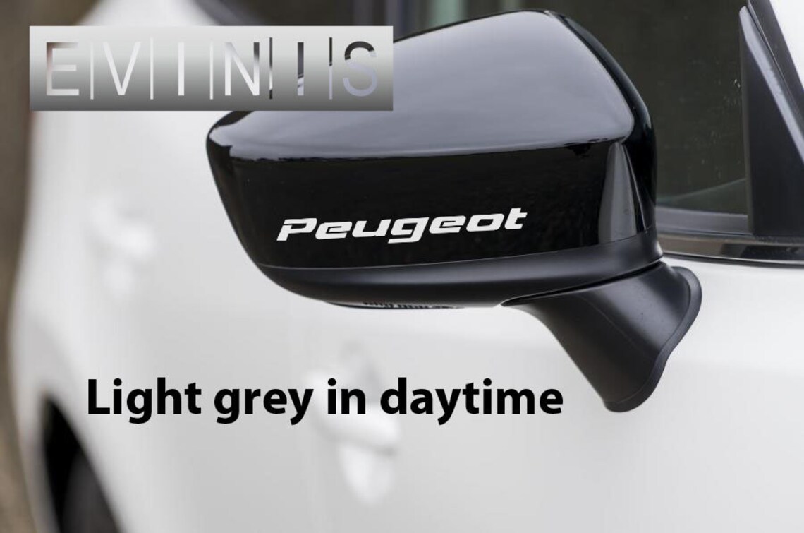 PEUGEOT WHITE REFLECTIVE vinyl symbol decals stickers x2 | Etsy