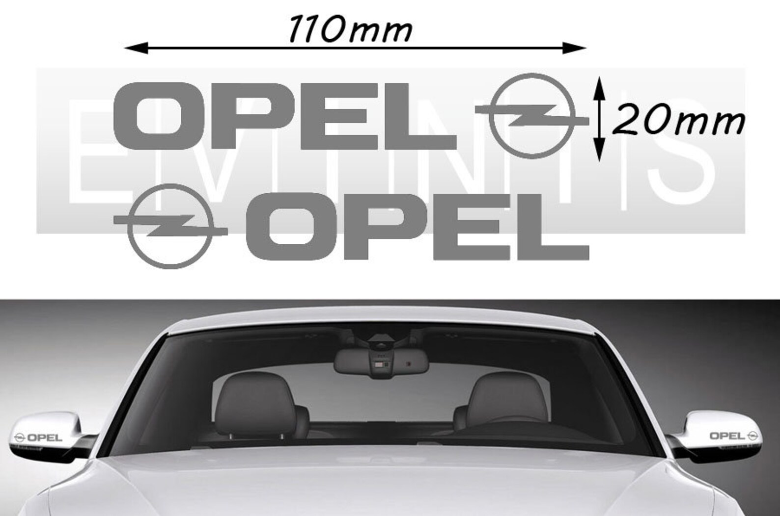 OPEL Vinyl Symbol Mirror Decals Stickers Graphics Left and - Etsy