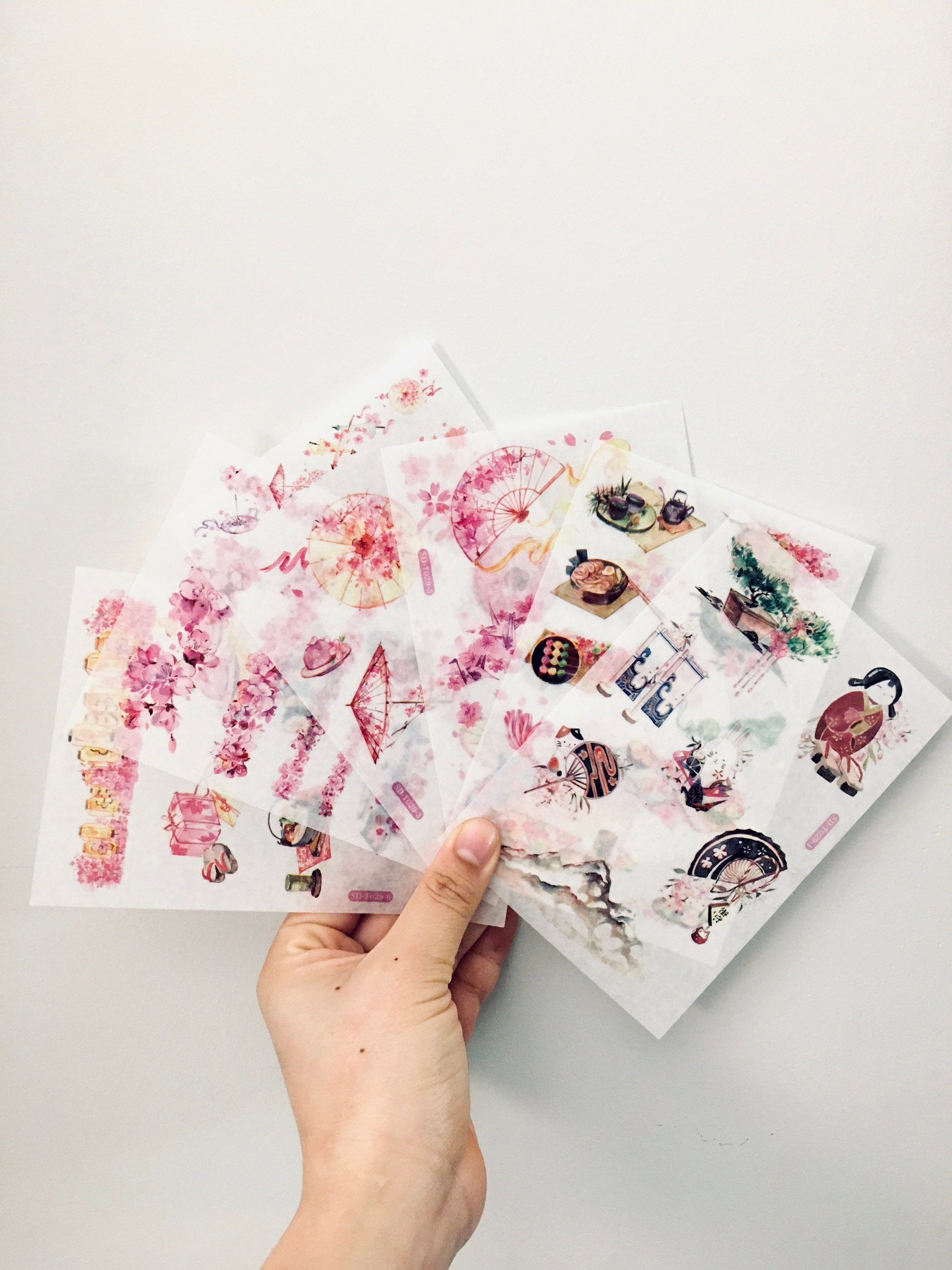 Japan Theme Stickers Japanese Stickers Cherry Bloom - Etsy Australia