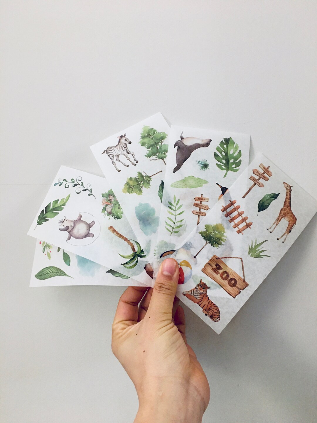 Zoo Theme Stickers, Tiger Stickers, Penguin Stickers, Zebra Stickers - Etsy