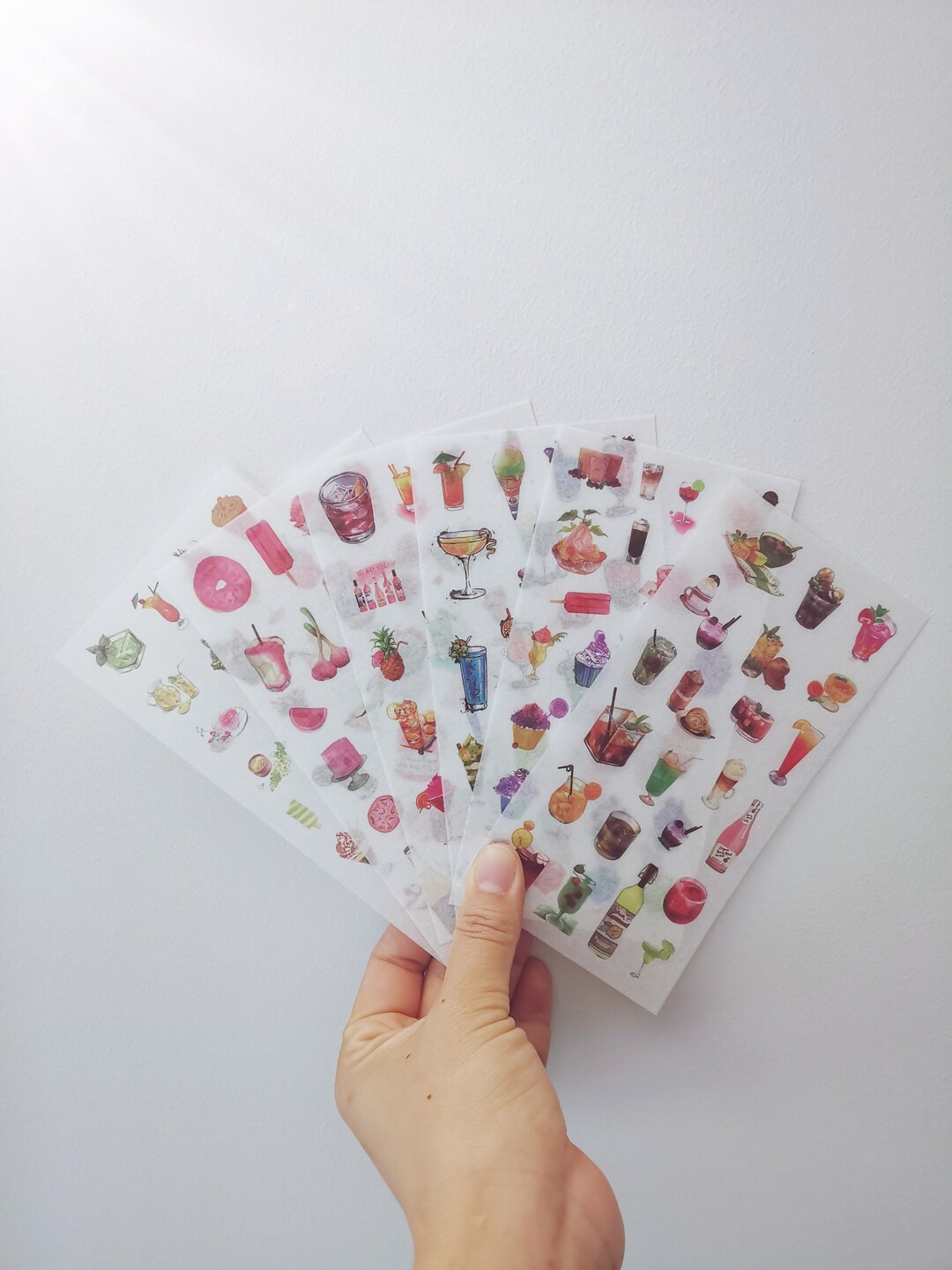 Cute Beverage Stickers, Cocktails Stickers, Drinks Stickers Coffee Wine ...