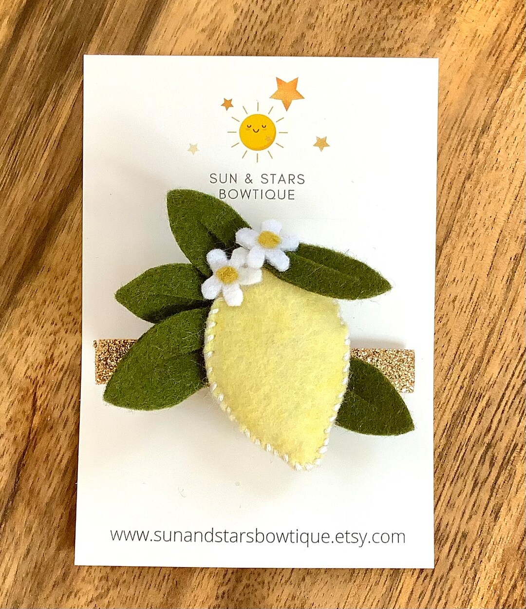 Felt Lemon Hair Clip, Lemon, Summer, Fruit, Hair Accessory, Felt Fruit ...