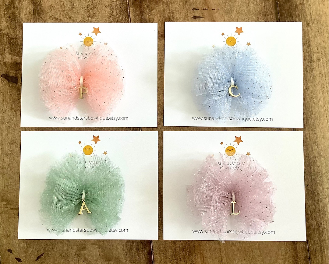 Personalized Hair Bow, Initial Hair Bow, Name Letter Hair Bow,tulle ...