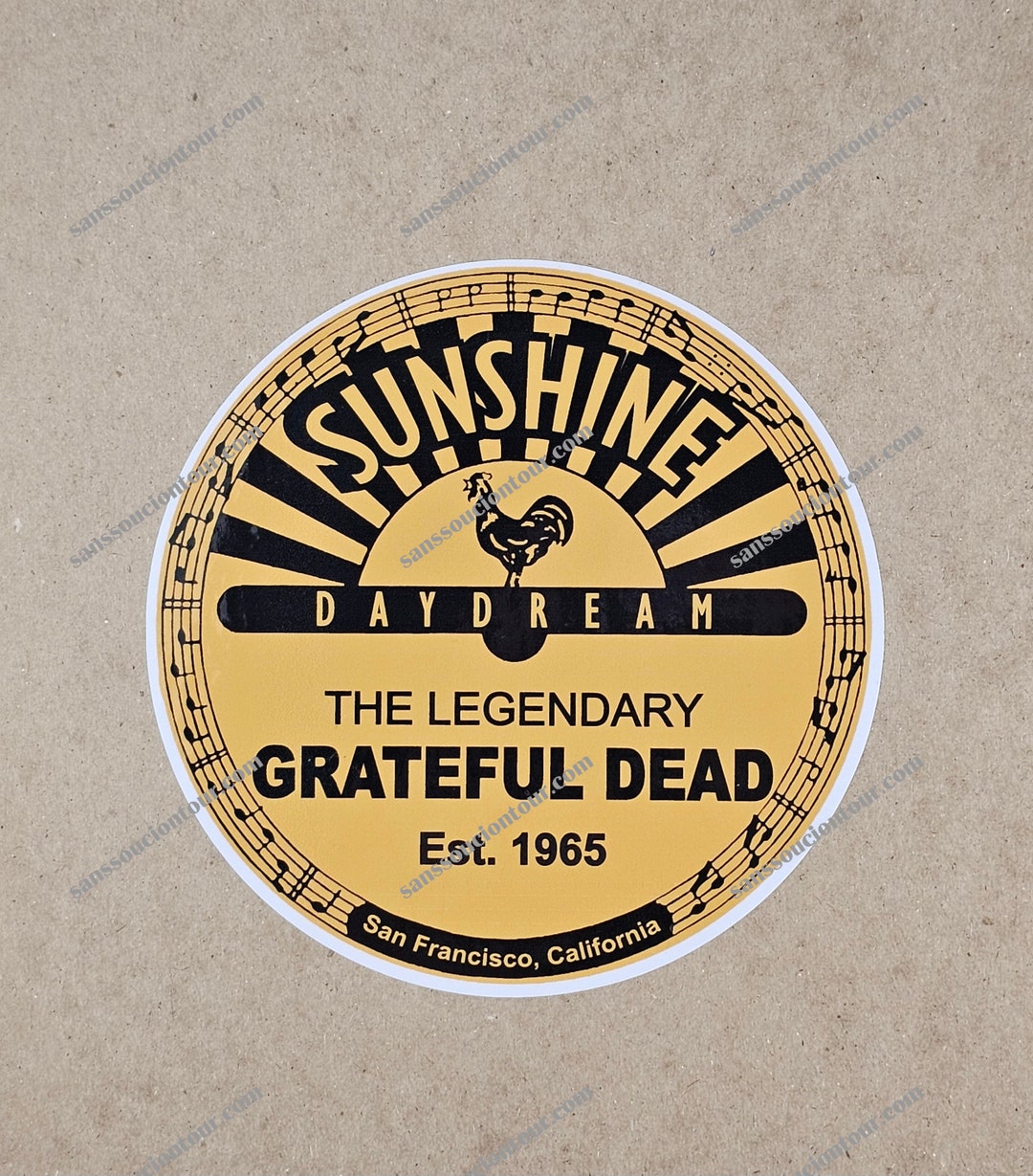 Grateful Dead Sunshine Daydream 6 Vinyl Lot Sticker, Jerry Garcia, JGB ...