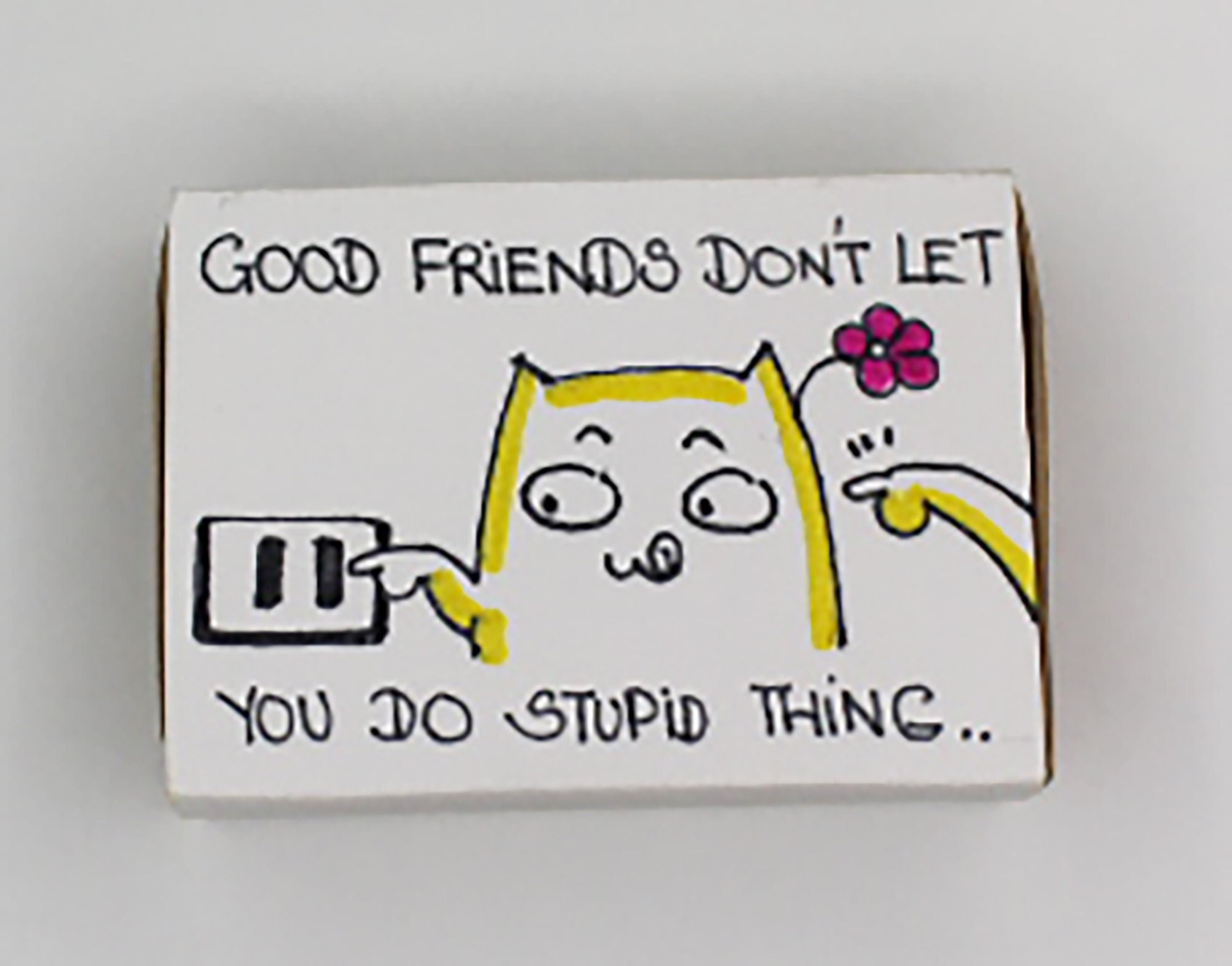 Matchbox Card good Friends - Etsy