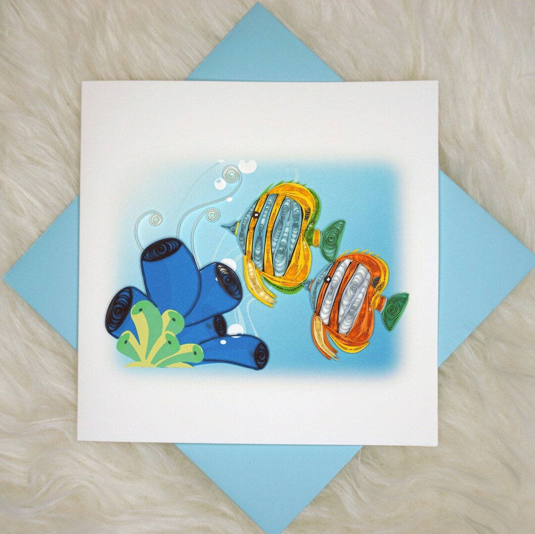 Handmade Quilling Cards coral Reef - Etsy