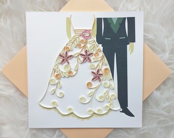 Quilled Bride and Groom - Etsy