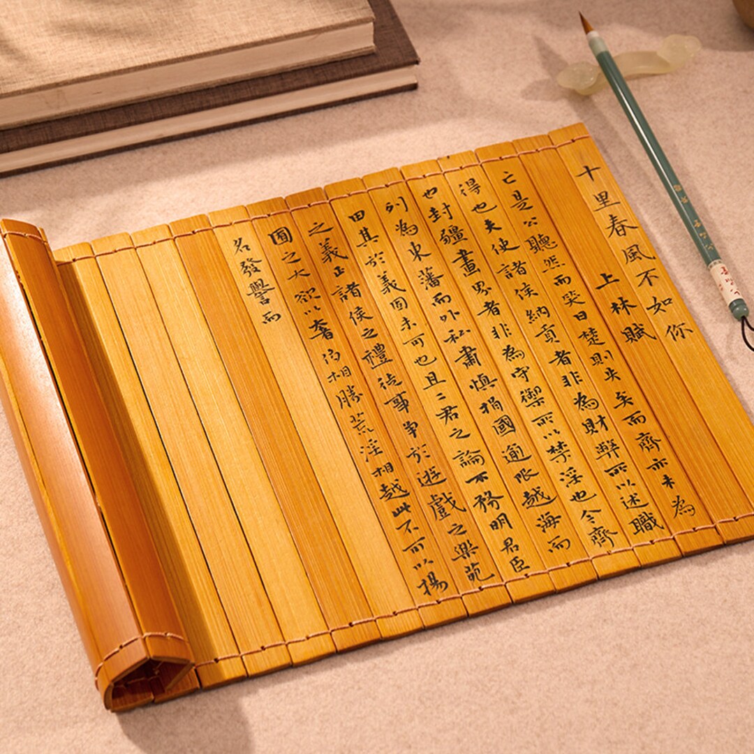 Handwritten Diy Creative Antique Natural Blank Bamboo Book Scrolls ...