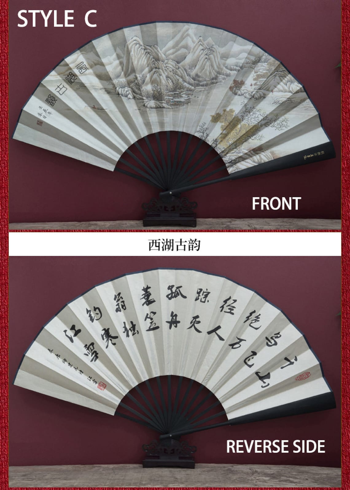 Handmade Chinese Traditional Culture Fan, Handheld Folding Fan,silk Fan ...