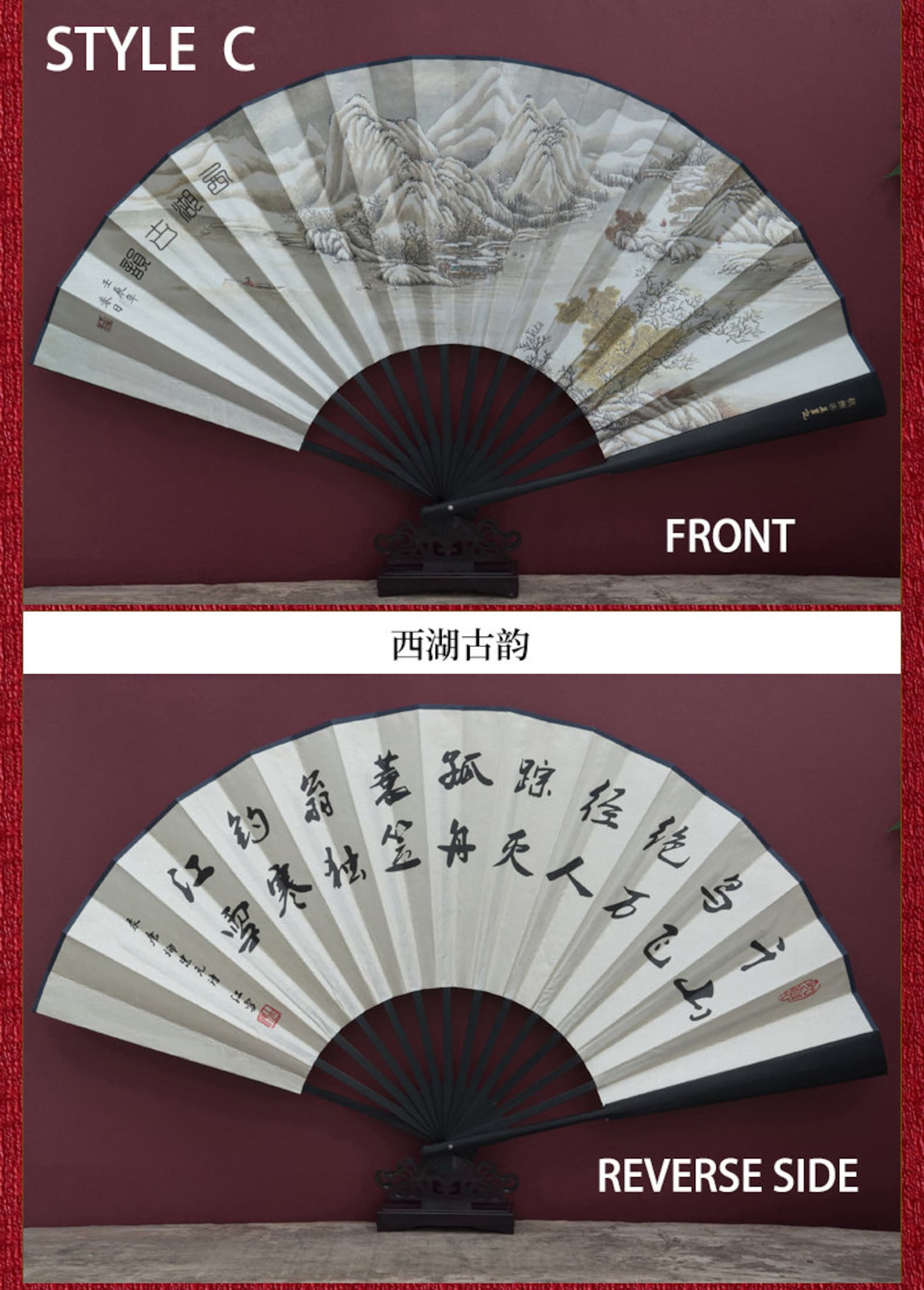 Handmade Chinese Traditional Culture Fan, Handheld Folding Fan,silk Fan ...