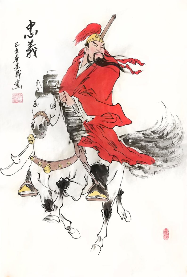 Hand-painted Authentic Ancient Chinese Figures Portrait Town | Etsy