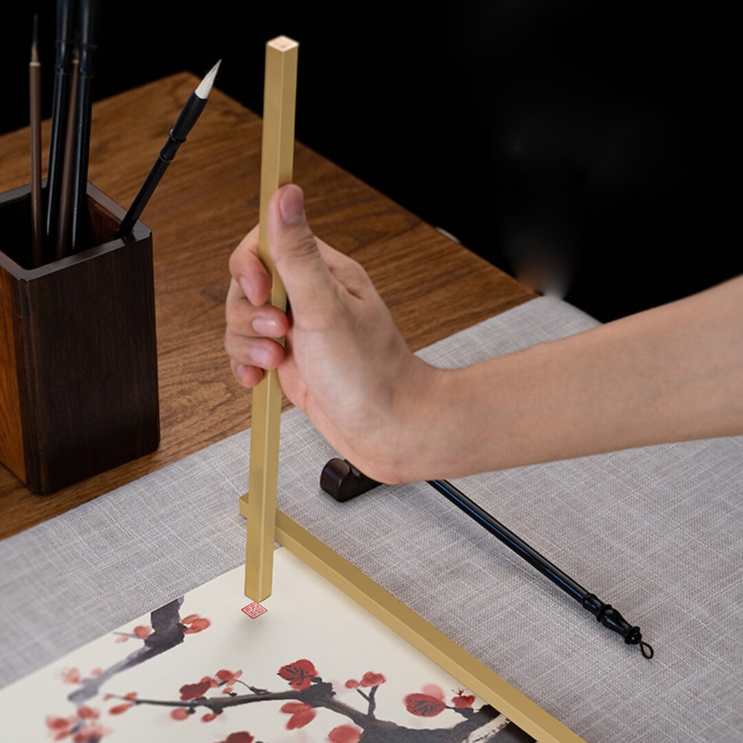 Chinese Calligraphy Brass Paperweight Seal,brush Paintig Writing Sumi ...