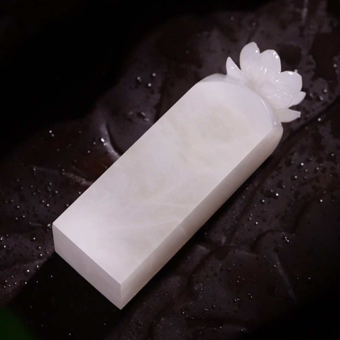 Custom Lotus Seal Name Seal, Stone Seal Carving, Chinese Stone Square ...