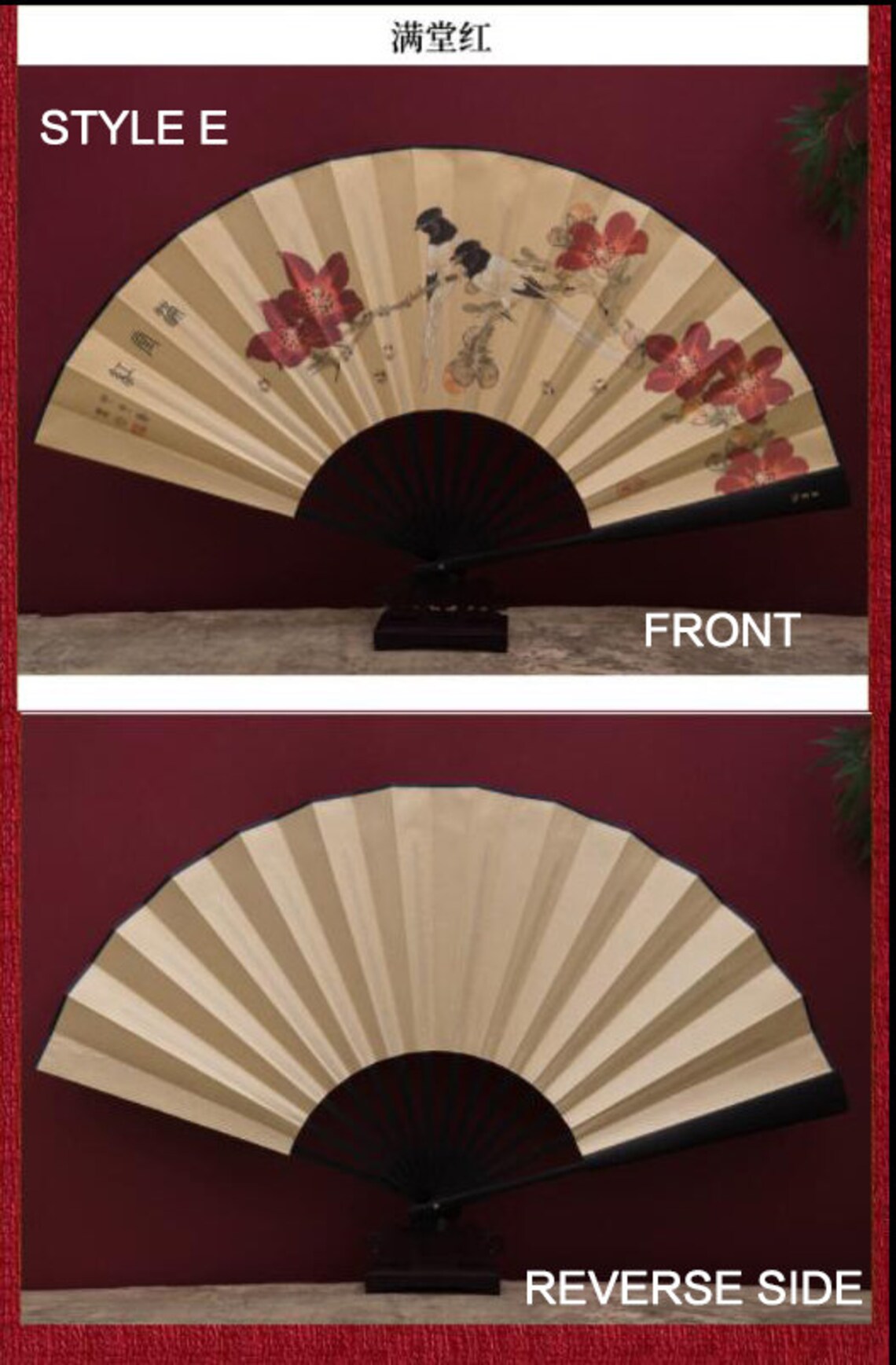 Handmade Chinese Traditional Culture Fan, Handheld Folding Fan,silk Fan ...