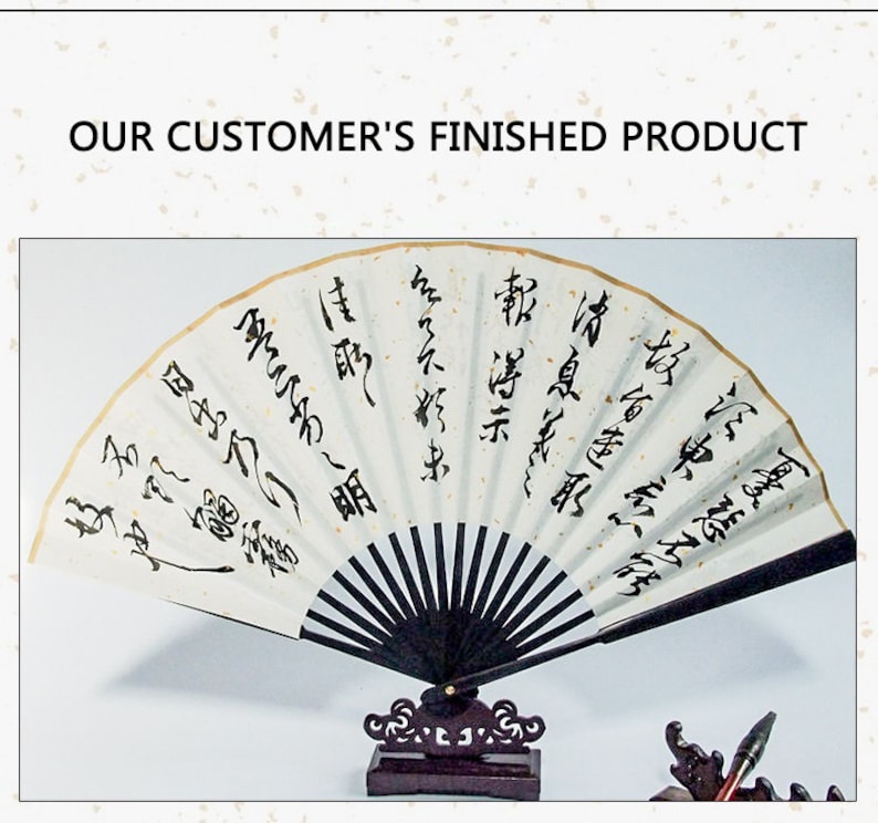 Hand-written Chinese Calligraphy Folding Fan Handheld Folding | Etsy