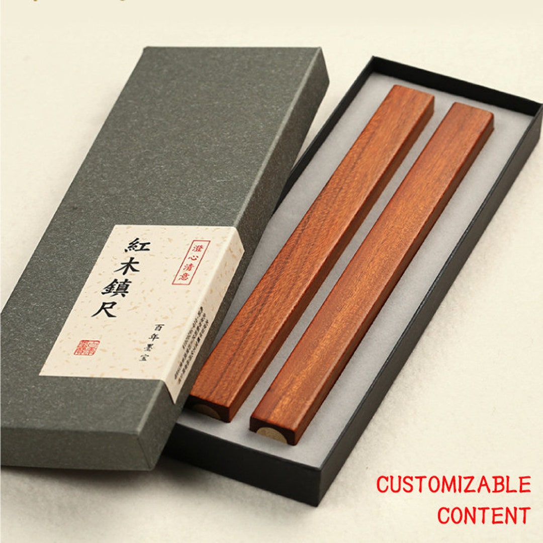 Chinese Calligraphy Inlaid Brass Paperweight,brush Paintig Writing Sumi ...