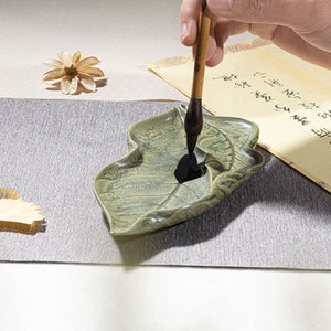 Chinese Handmade Ceramic Ink Stone for Calligraphy,natural Stone ...