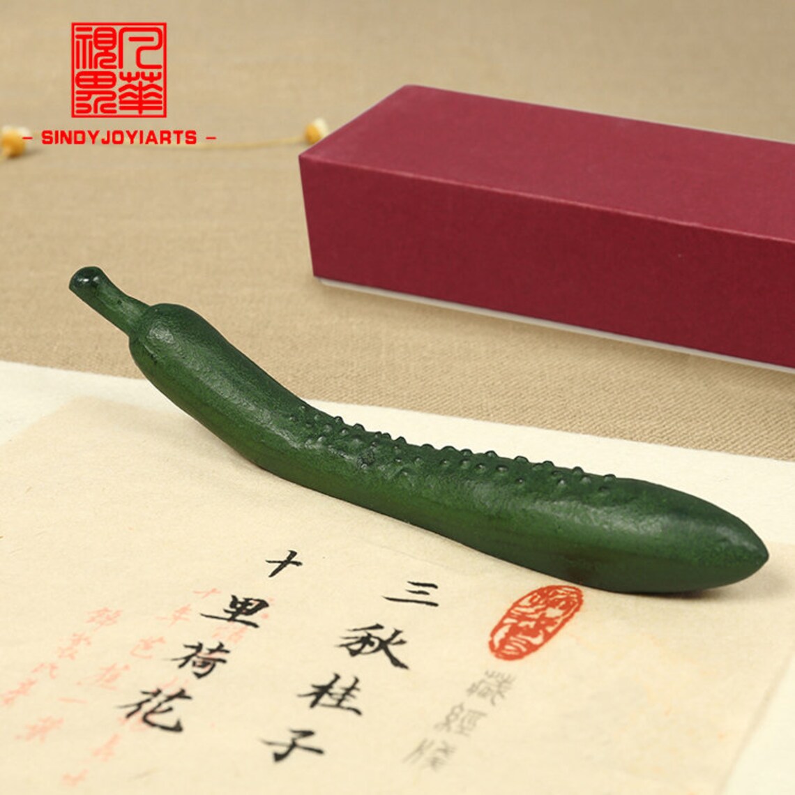 Chinese Calligraphy Paper Weight Cast Iron Paperweight Brush - Etsy