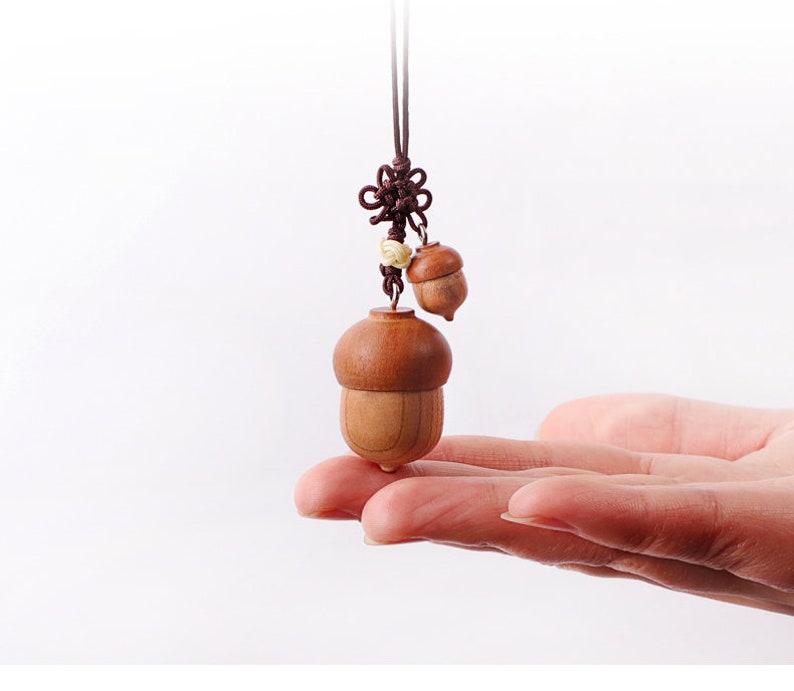 Chinese Acorn Wood Pendant Chop Seal Chinese Custom Name - Etsy