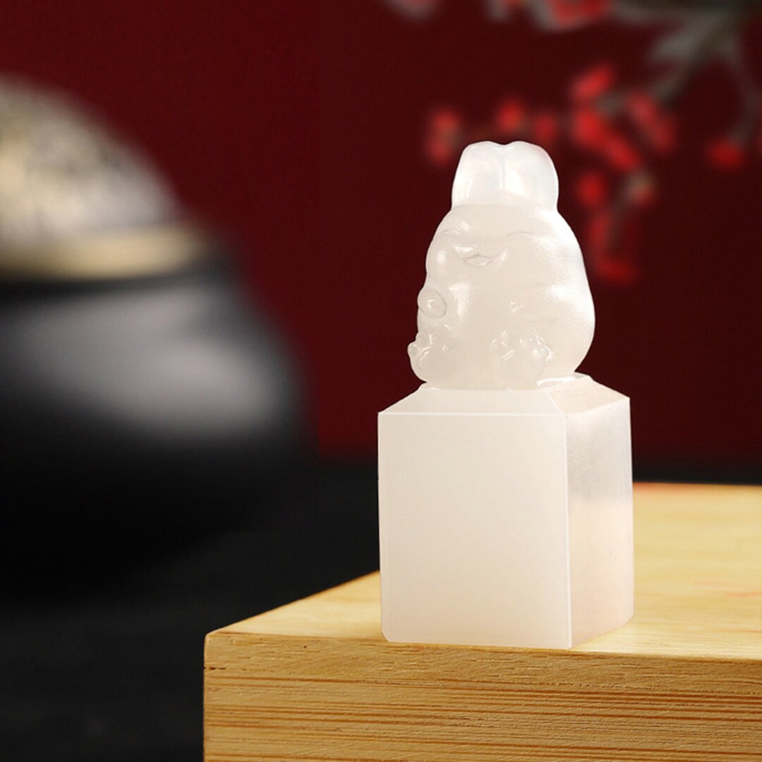 Custom Name Seal, Jade Rabbit Seal Carving, Chinese Stone Square Seal ...