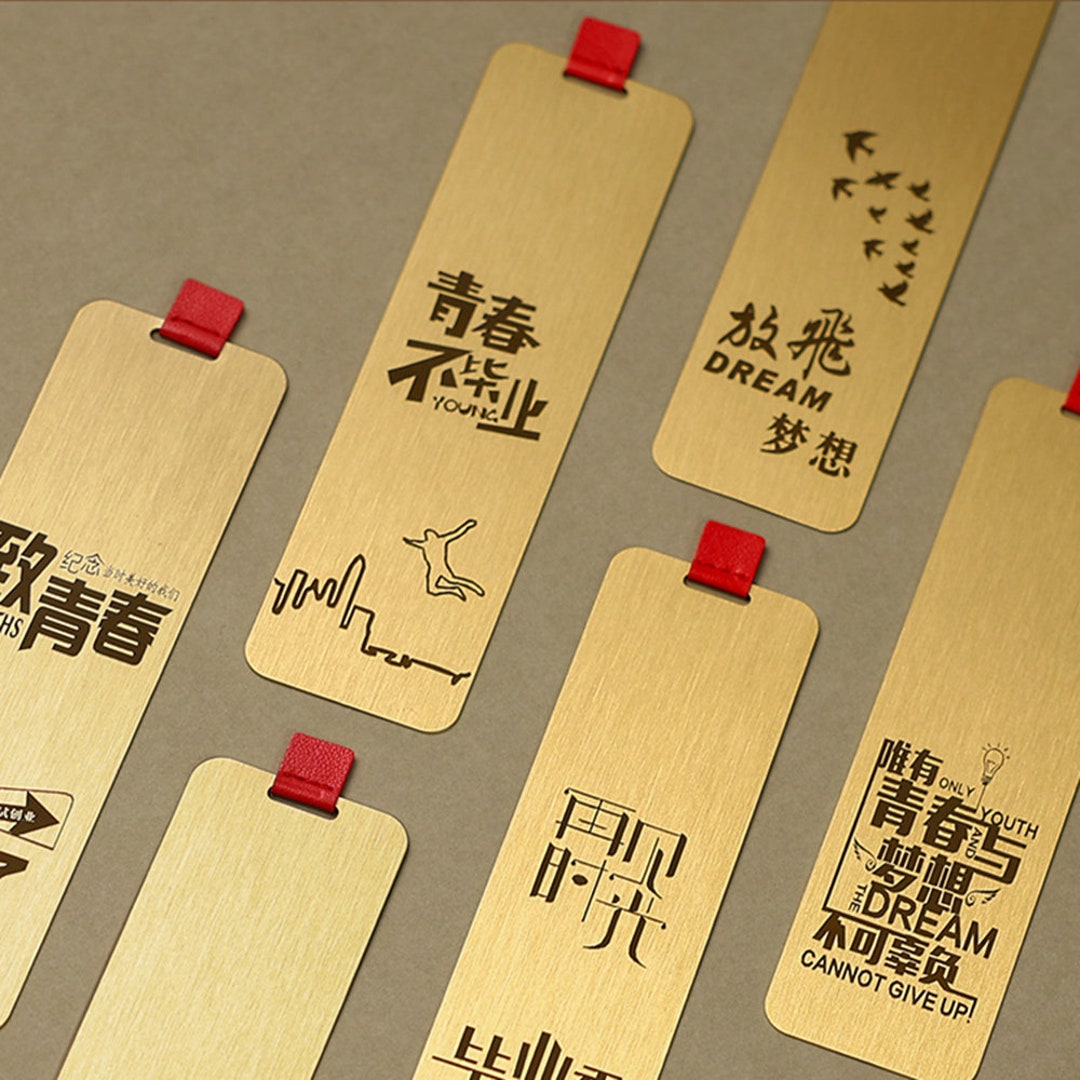 Customized With Any Content Brass Bookmark, Hand Made Present, Book ...