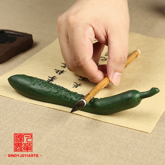 Chinese Calligraphy Paper Weight Cast Iron Paperweight Brush - Etsy