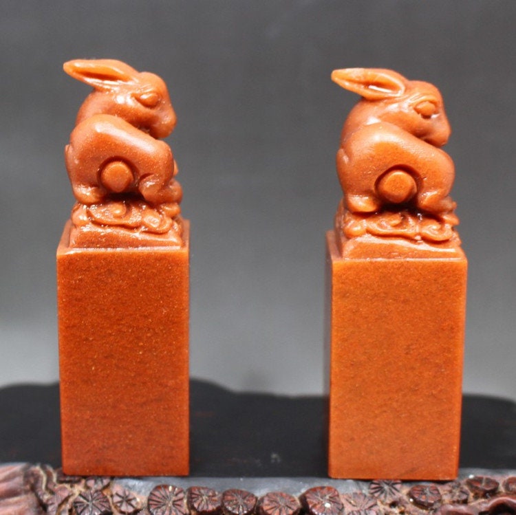 Chinese Zodiac Rabbit Chop Seal, Chinese Custom Seal, Chinese Stone ...