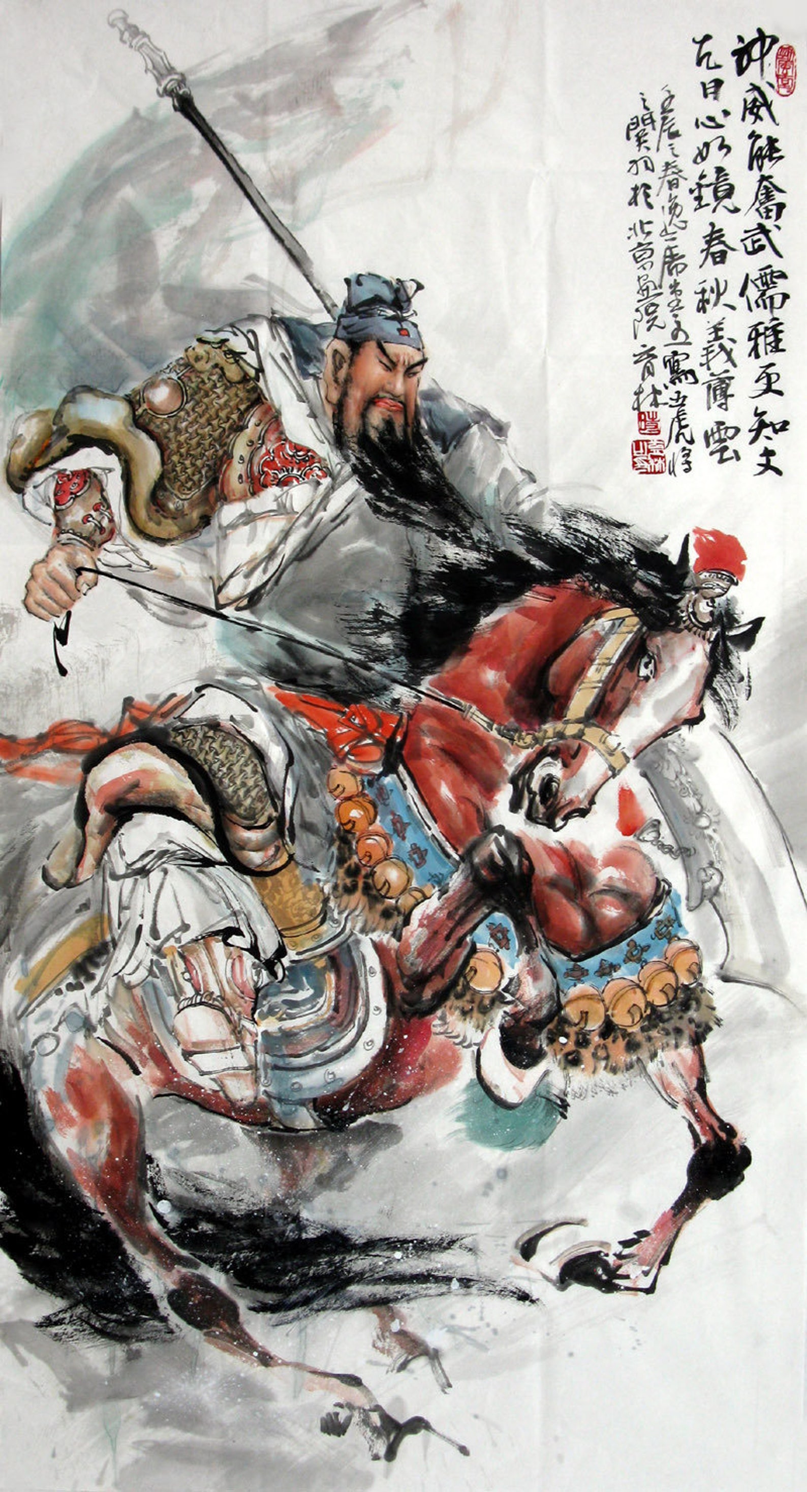 Hand-painted Authentic Ancient Chinese Figures Portrait Town | Etsy