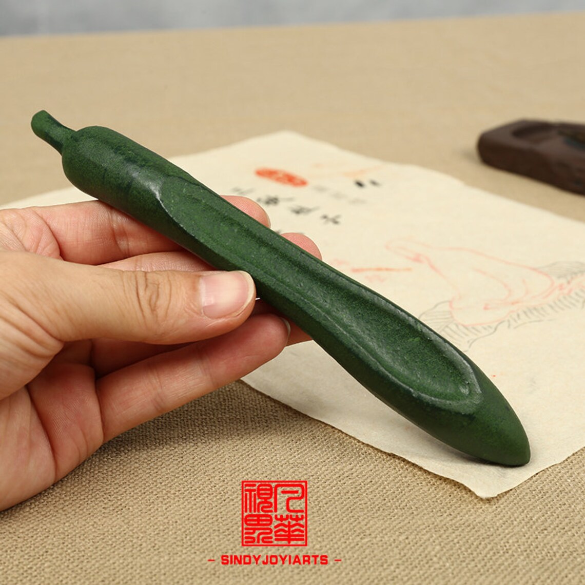 Chinese Calligraphy Paper Weight Cast Iron Paperweight Brush - Etsy