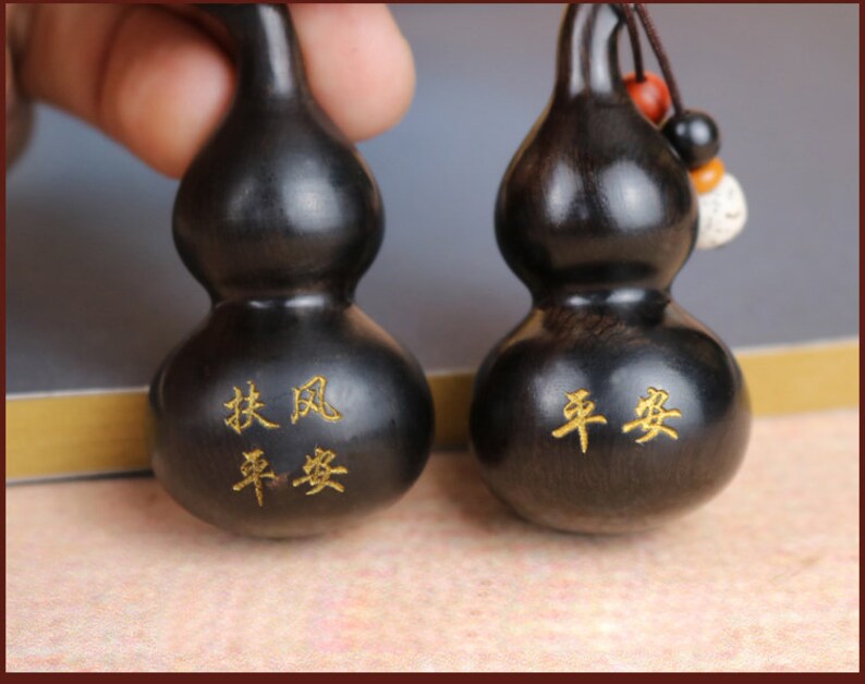 Chinese Custom Lettering Ebony Gourd Key Chain Pendant - Etsy